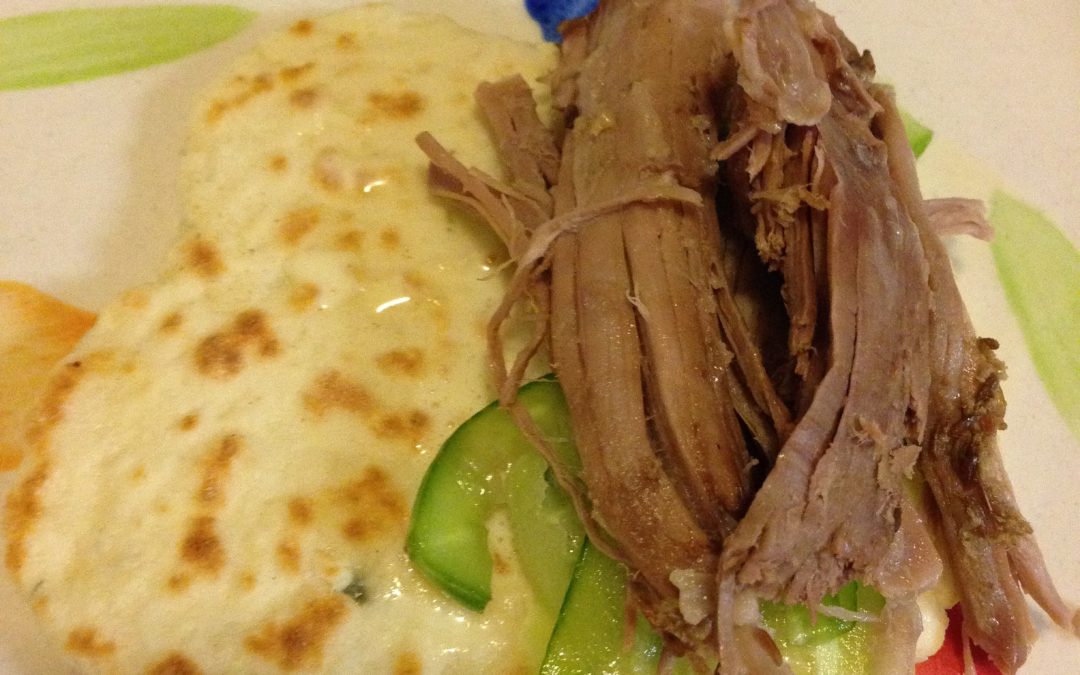 Slow Roasted Lamb with Flatbread and Mayo - Sam's Kitchen