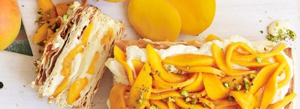 Mango Cream Pastry Stack - Sam's Kitchen